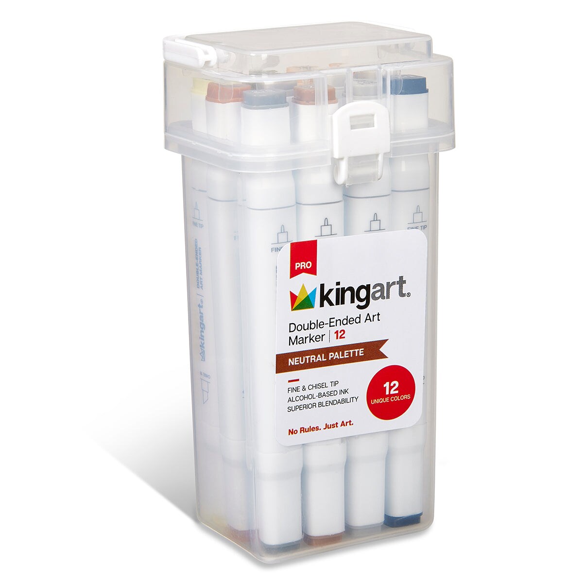 KINGART® PRO Double-Ended Art Alcohol Markers, 12 Neutral Palette ...