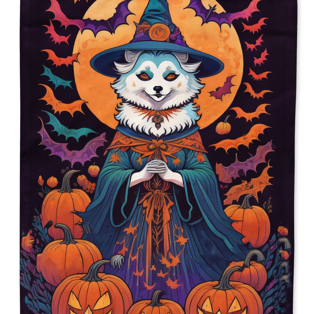 Edge Collections - 28" x 40" - Multicolor - American Eskimo Halloween ...