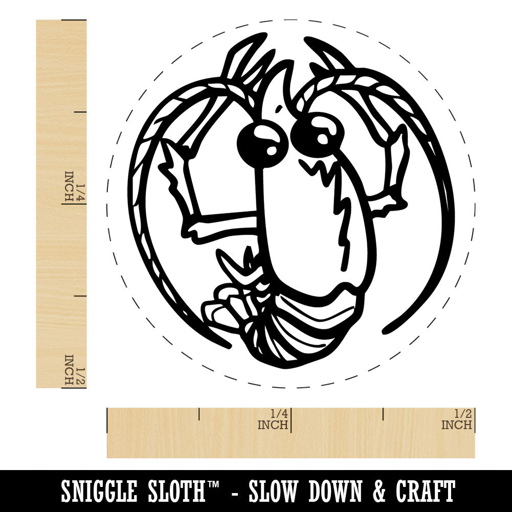 Big Eyed Shrimp Prawn Crustacean Seafood Shellfish Self-Inking Rubber ...