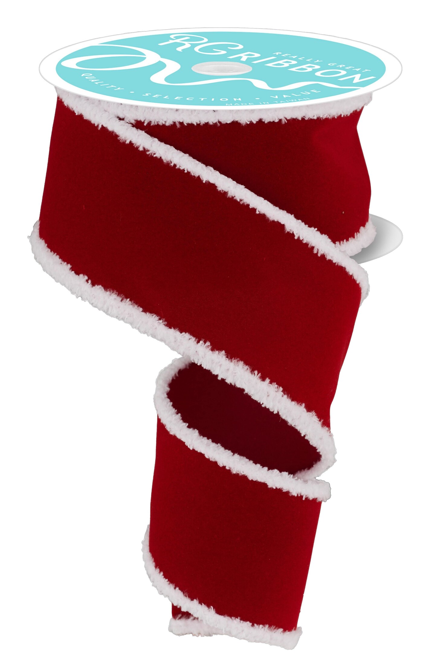 RG Ribbon: Velvet Christmas Ribbon with Drift Edges, 2.5" x 10 Yards ...