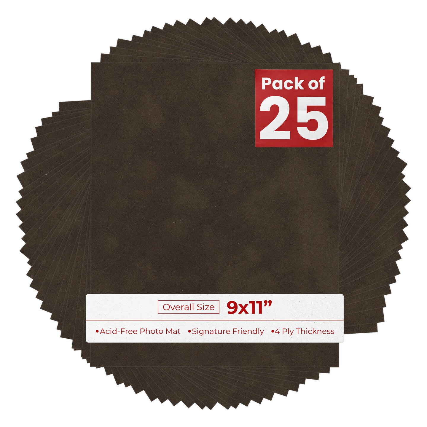 Brown Suede 9x11 Uncut Mat Board - Blank Sheets, No Opening, Color ...