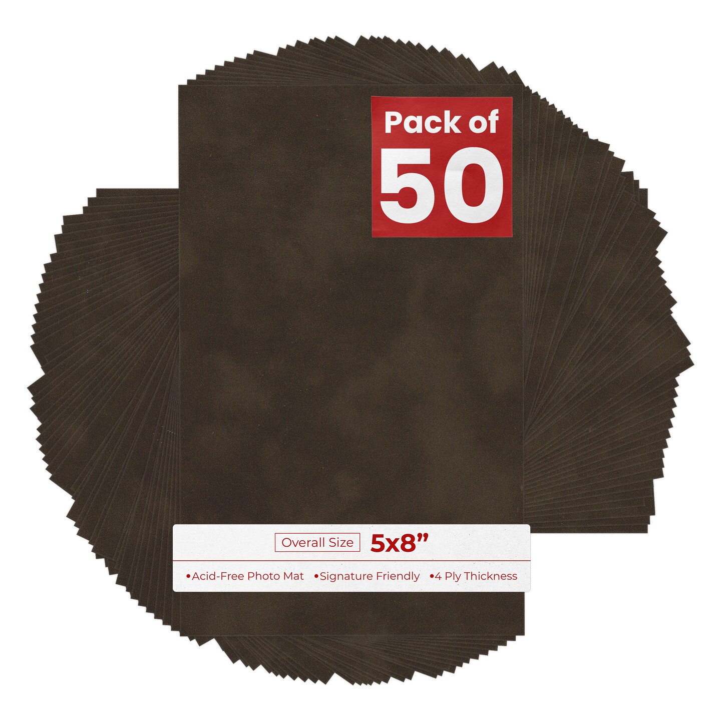 Brown Suede 5x8 Uncut Mat Board - Blank Sheets, No Opening, Color ...