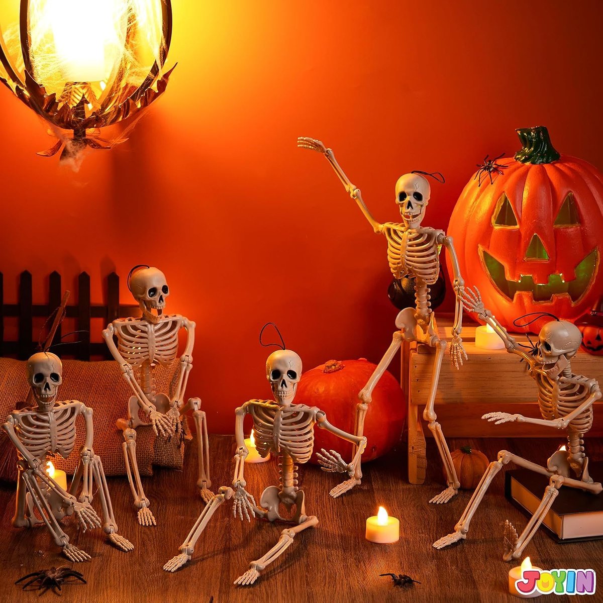 Edge Collections - 16" - White - Posable Hanging Skeleton Decor! | Michaels