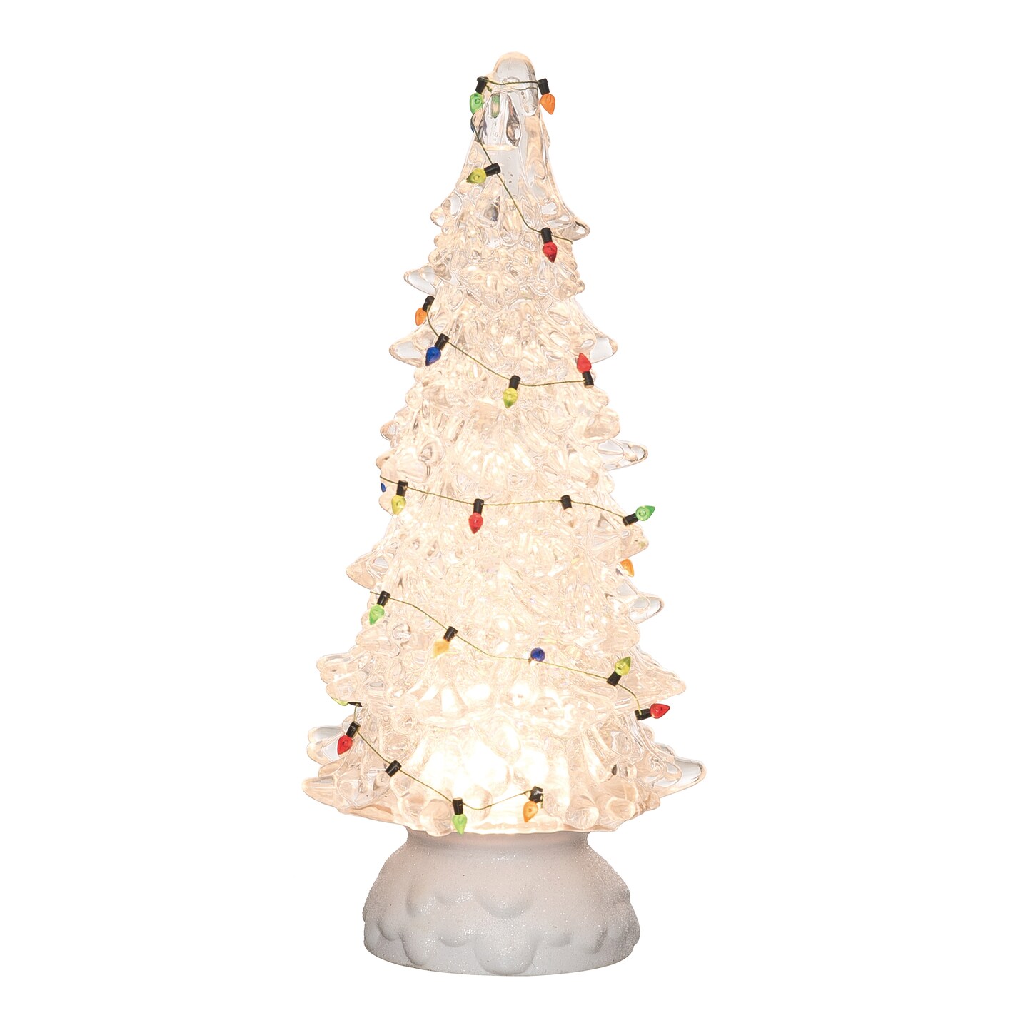Off-White Christmas Glitz Tree with Vintage Lights for Holiday Decor ...