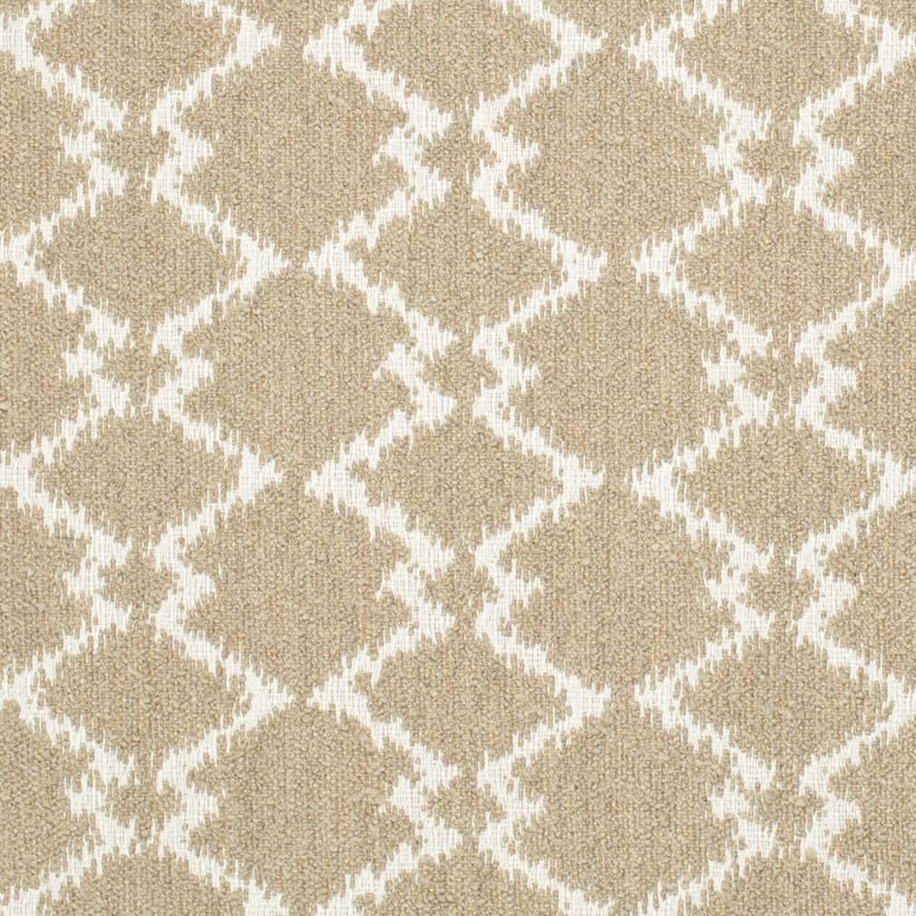 Beige Abstract Geometric Global Woven Pattern Upholstery Fabric by The ...