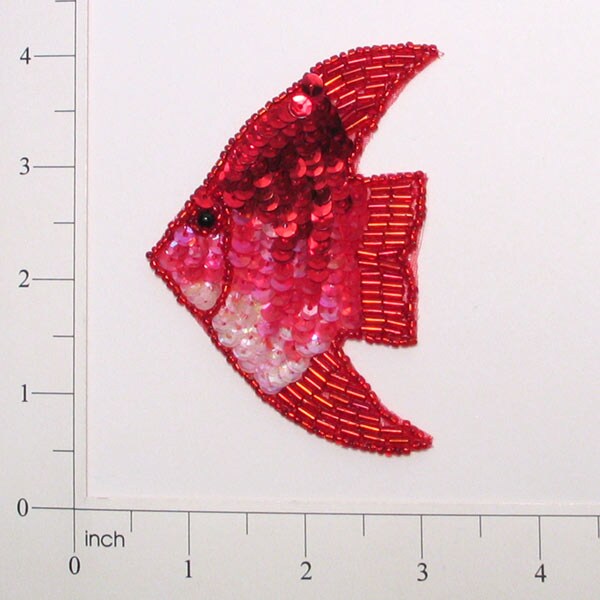 Pack of 2 3 1/2" x 3" Tropical Fish Sequin Applique | Michaels
