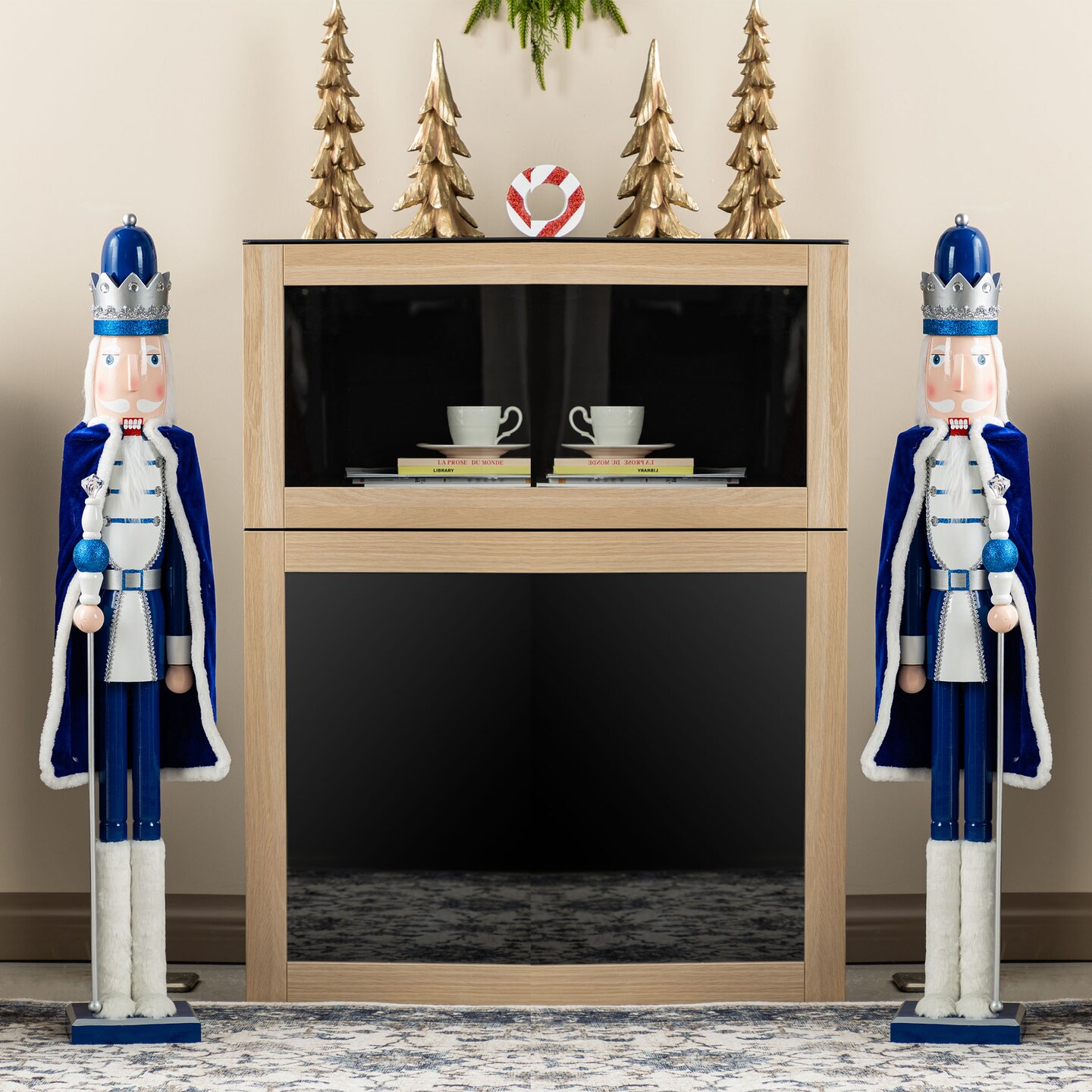 Set of 2 42"H Wooden Christmas Blue Dressed King Nutcracker | Michaels