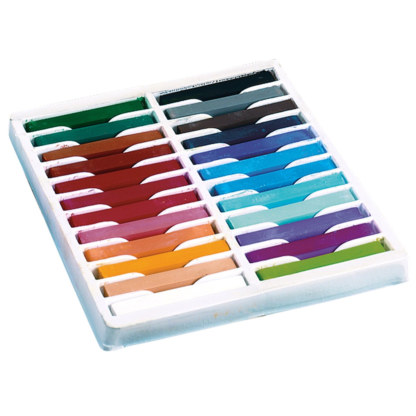Square Artist Pastels, 24 Assorted Colors, 2-3/8" x 3/8" x 3/8", 24 ...