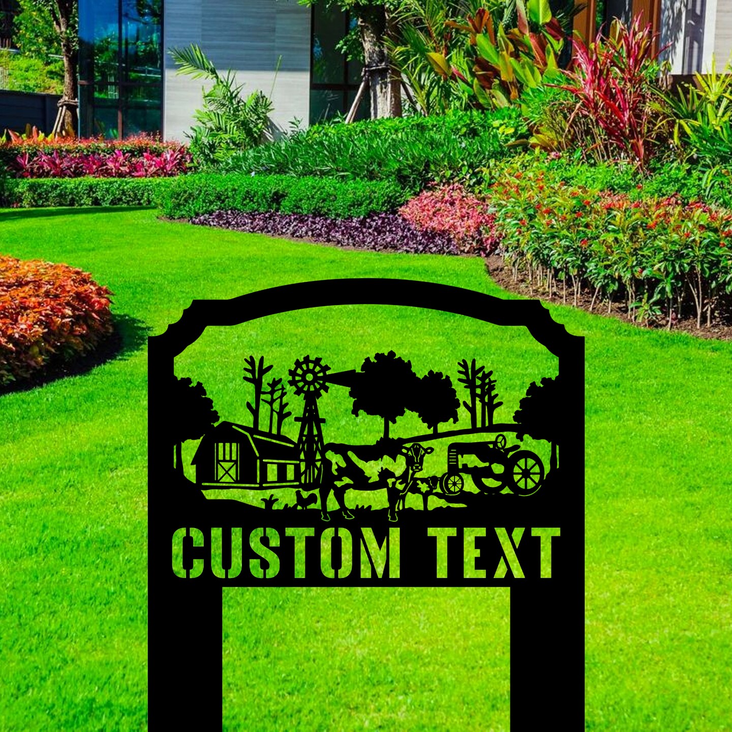 Custom Farm Cow Memorial Metal Stake, Animals Metal Stake, Personalized ...