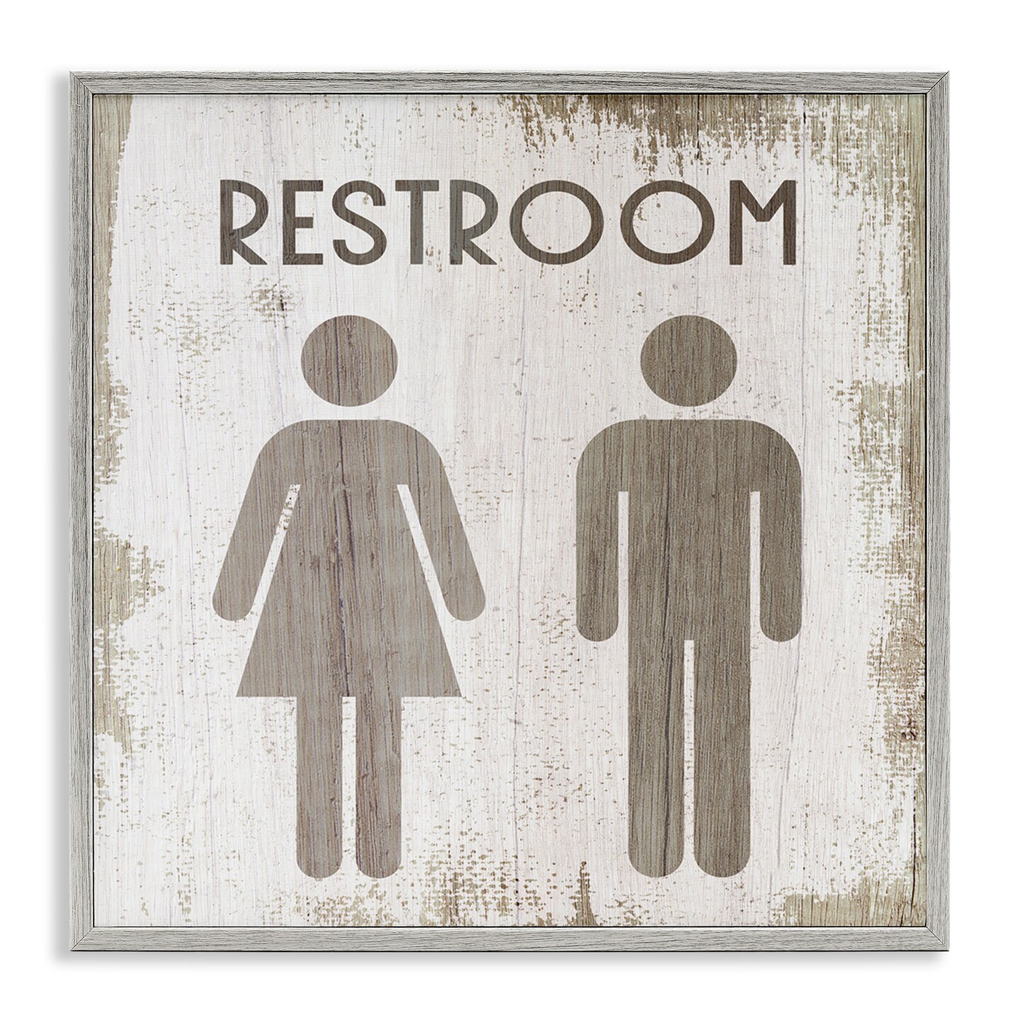 Stupell Industries Vintage Restroom People Silhouettes Framed Giclee ...