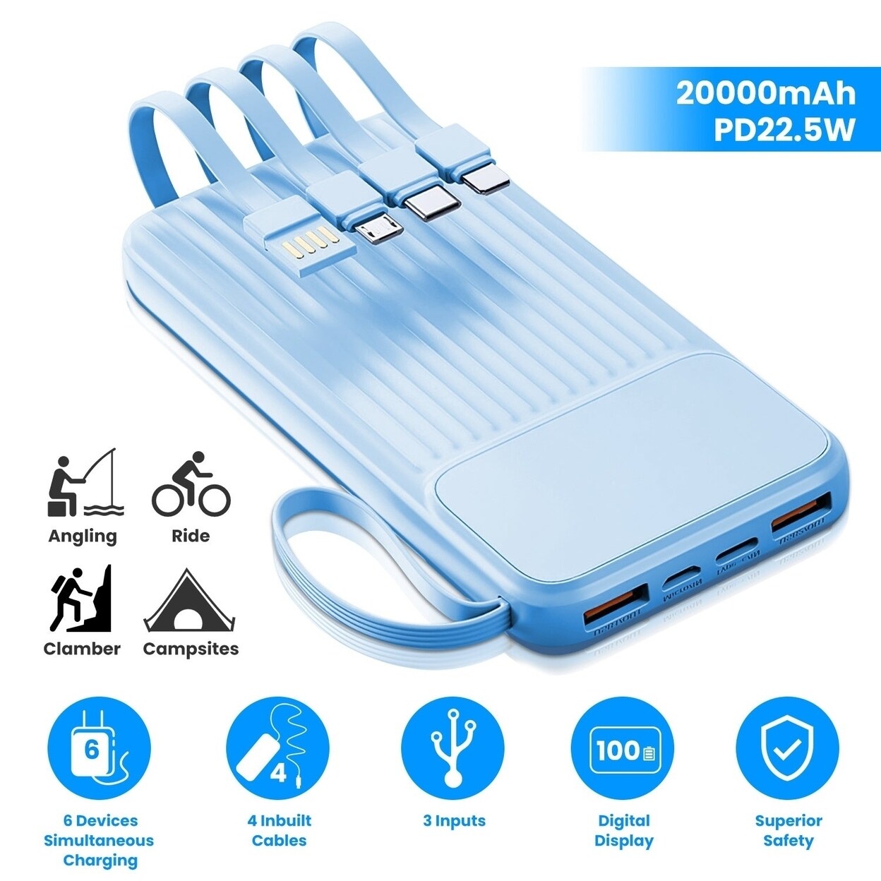 5W Fast Charger 20000Mah Fast Charging Power Bank Portable Charger With ...