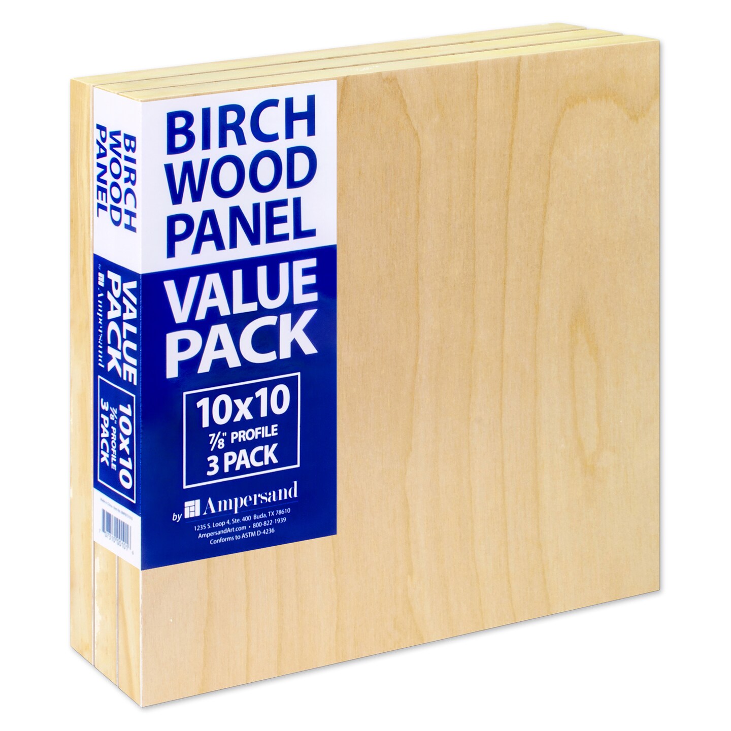 Ampersand Birch Wood Panels, 10" x 10", 3/Pkg. | Michaels