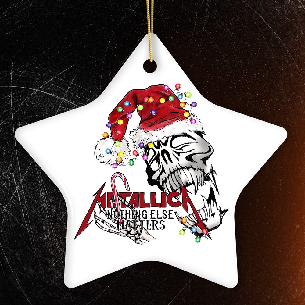 Nothing Else Matters Heavy Metal Christmas Ornament, Emo Rock Skull ...