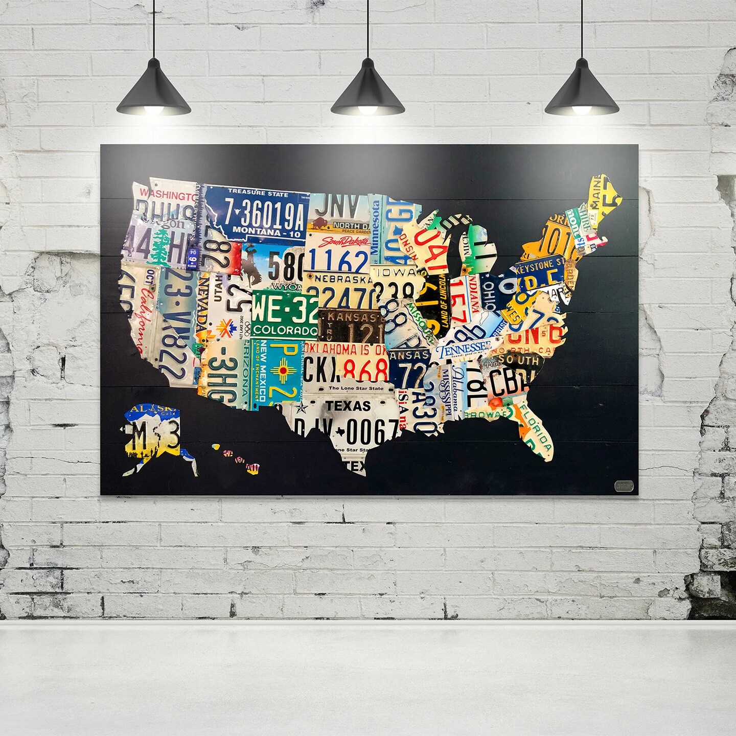 Large License Plate Map of the USA | MakerPlace by Michaels