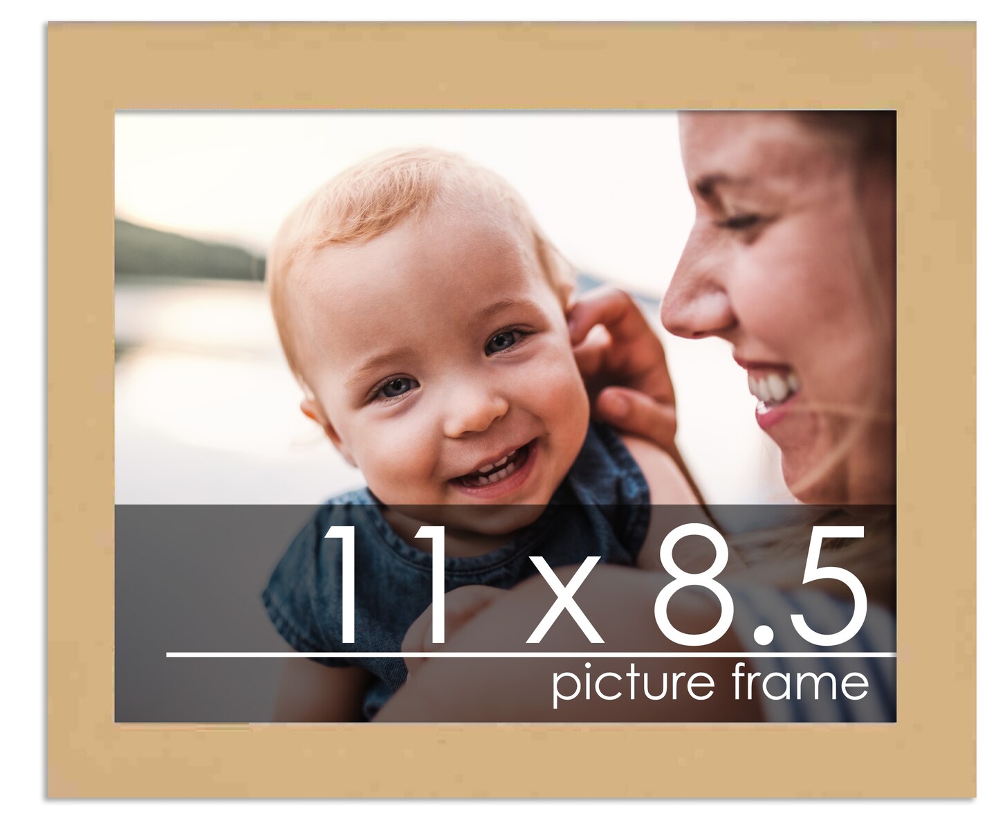 11x8.5 Solid Wood Picture Frame with UV-Resistant Acrylic & Acid-Free ...