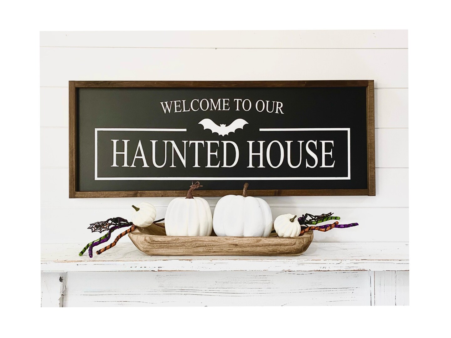 Halloween Farmhouse Sign, Welcome to Our Haunted House, Fun, Spooky ...