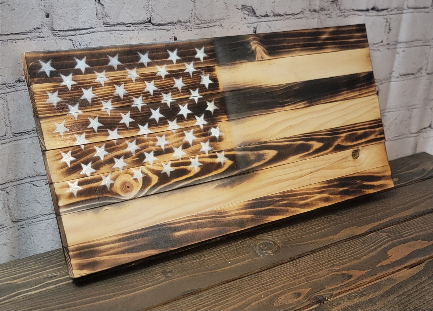 Small Rustic Torched Flag | MakerPlace by Michaels