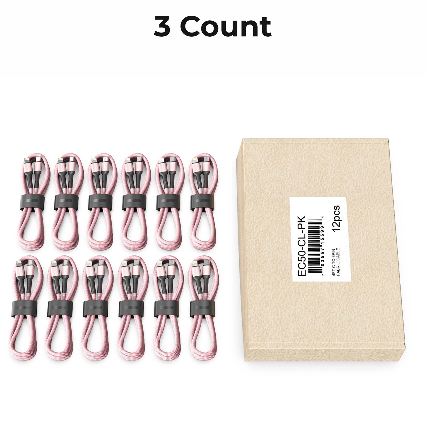4ft Braided Cable C To 8Pin 12/144 | Michaels