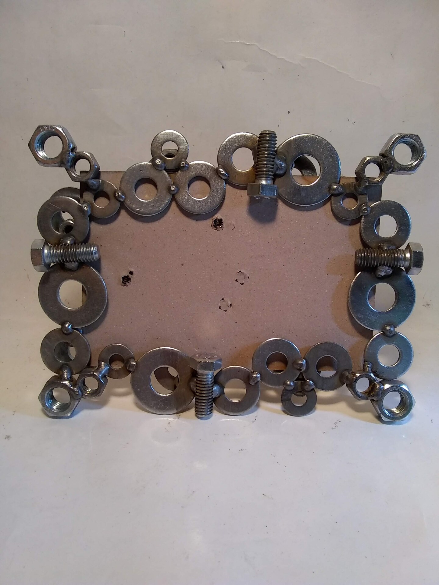 4 x 6 Picture Frame, Recycled Metal Picture Frame, Nuts and Bolts ...