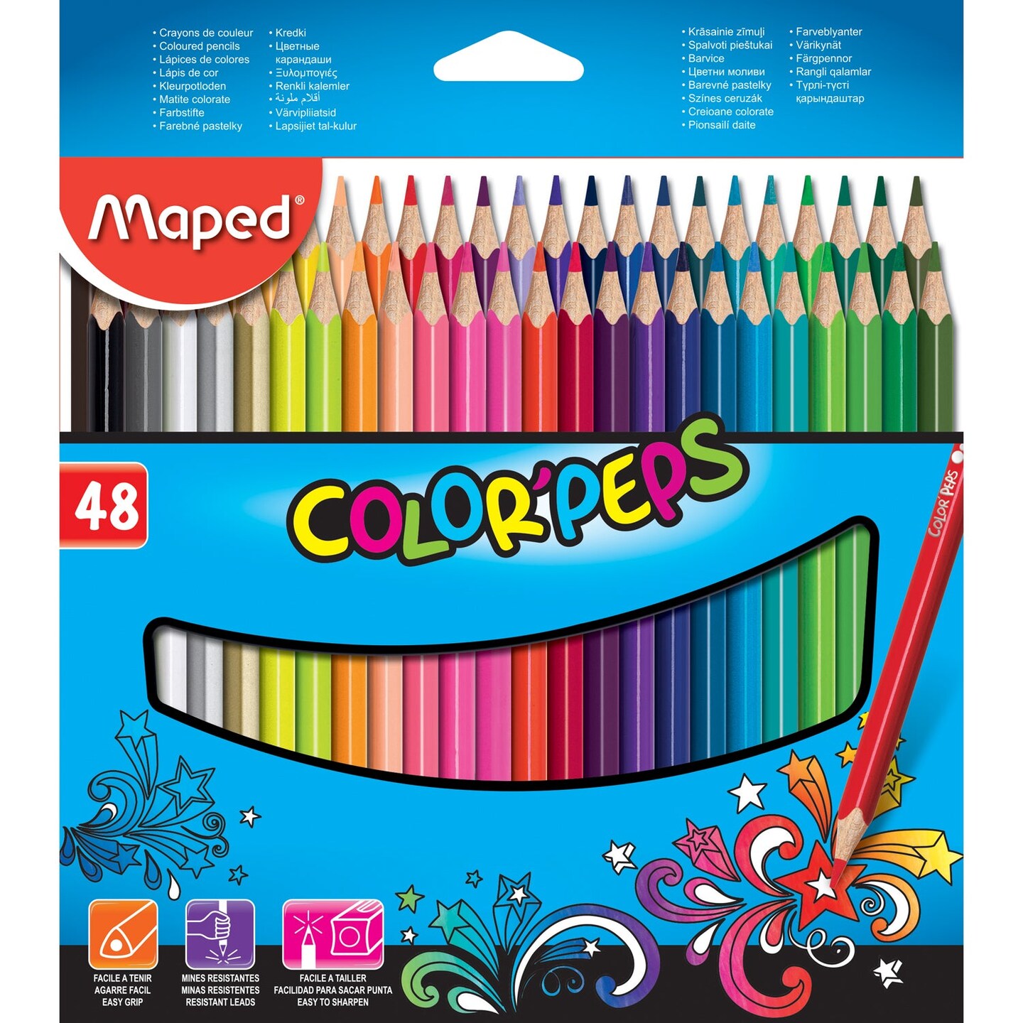 Color'Peps Triangular Colored Pencils, Pack of 48 | Michaels