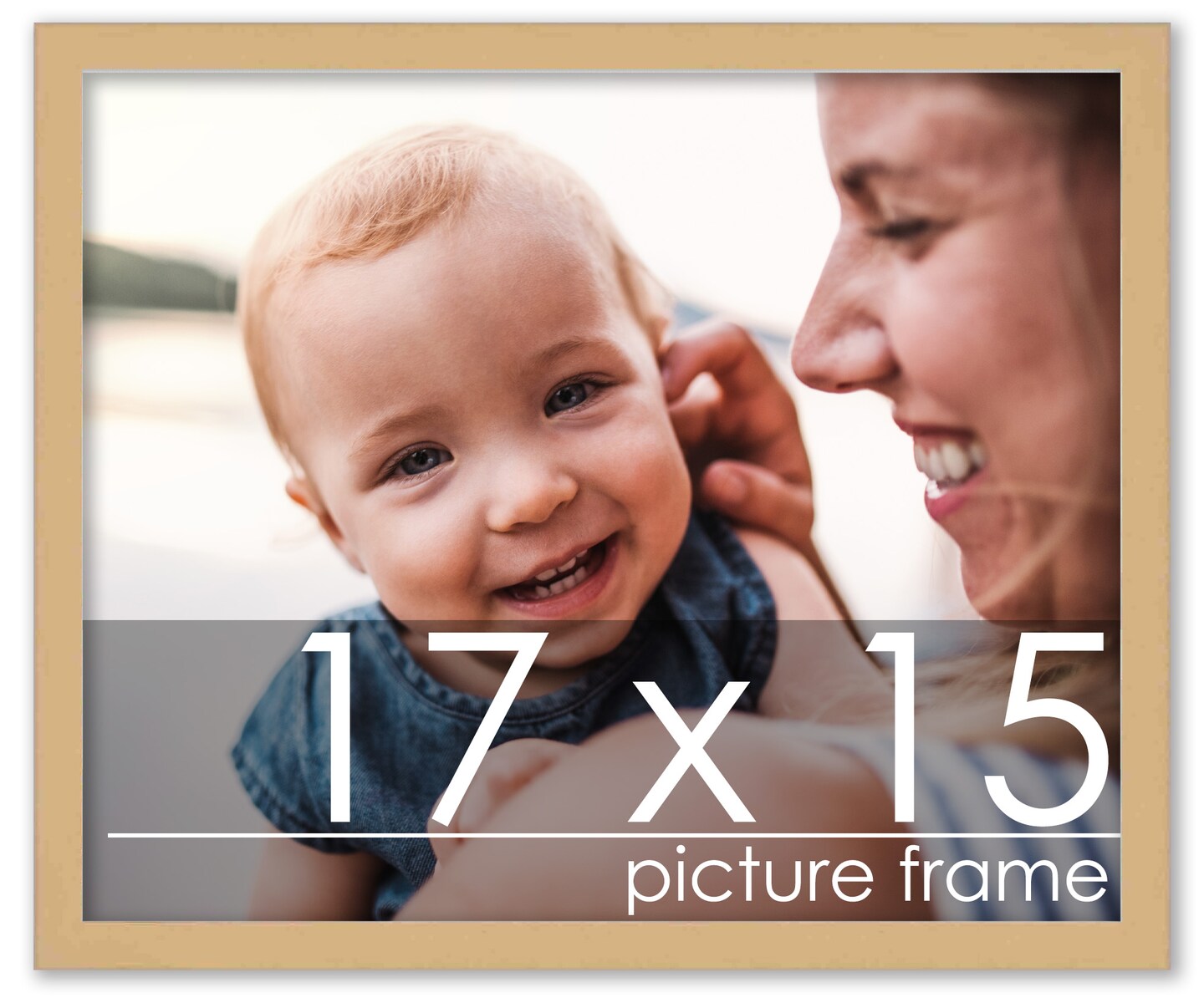 17x15 Solid Wood Picture Frame with UV-Resistant Acrylic & Acid-Free ...
