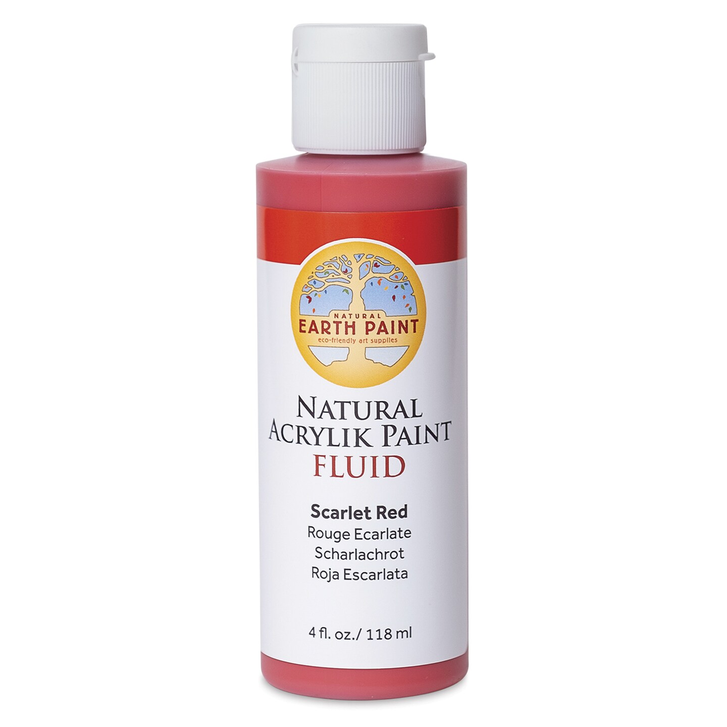 Natural Earth Paint Natural Fluid Acrylik Paint - Scarlet Red, 118 ml ...