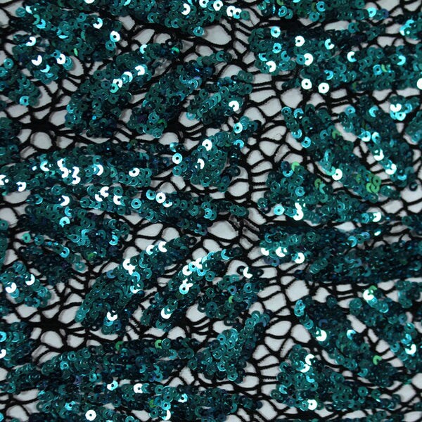 1 Yard Cluster Lace Sequin 95% Polyester, 5% Spandex Stretch Lace ...