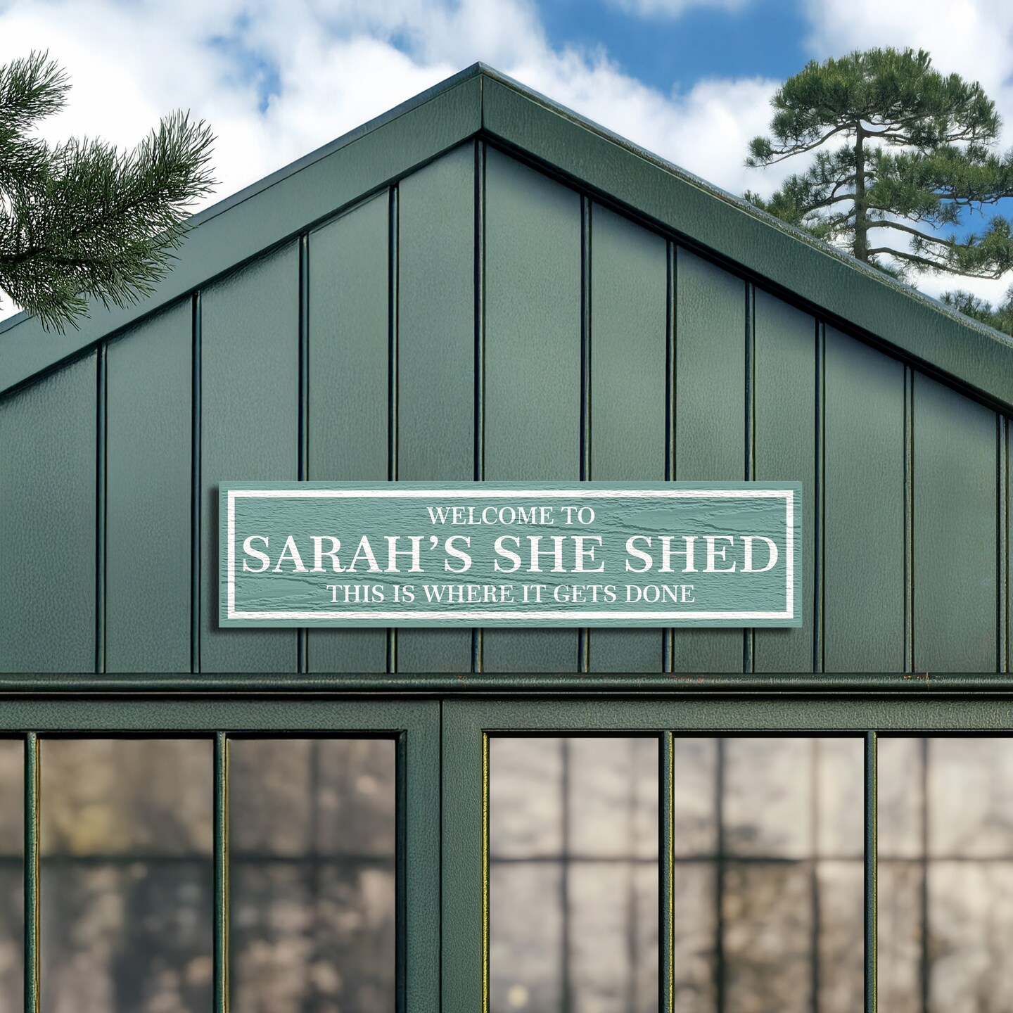 Custom She Shed Welcome Name Sign - Your Rules, Your Space, Your ...