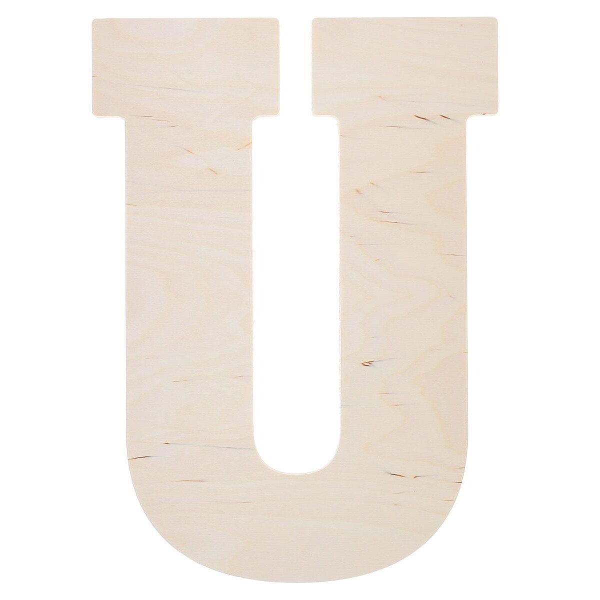 Good Wood By Leisure Arts Letter 13" U, Wooden Letters, Wood Letters ...