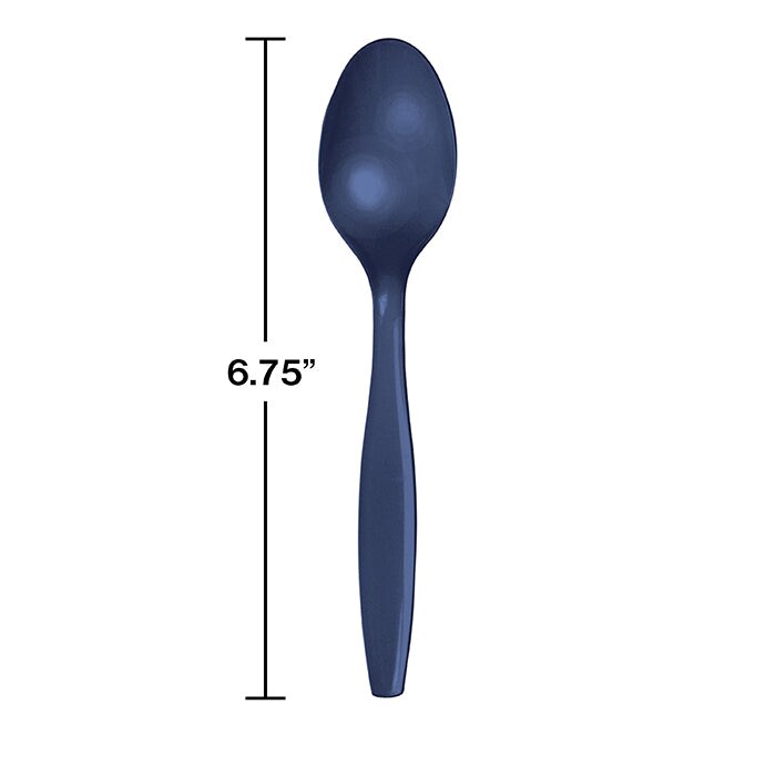 Navy Blue Plastic Spoons (24/Pkg) | Michaels