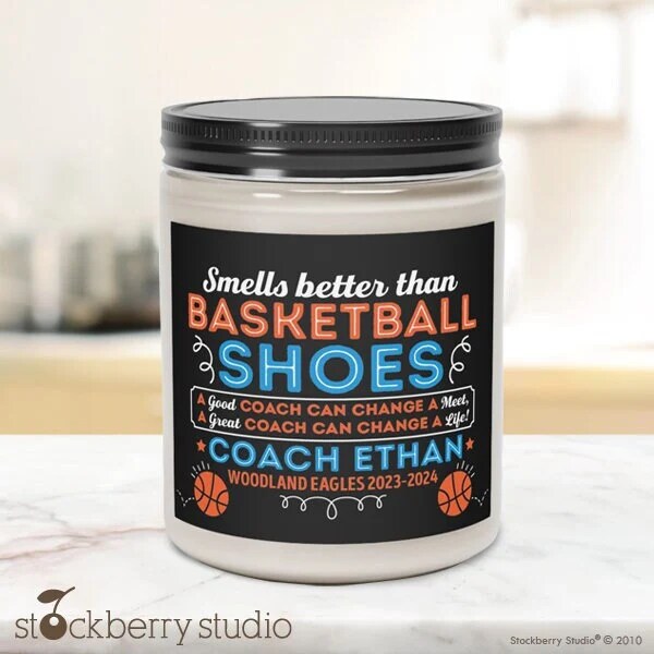 Basketball Coach Candle Personalized End of Season Gift for Team ...
