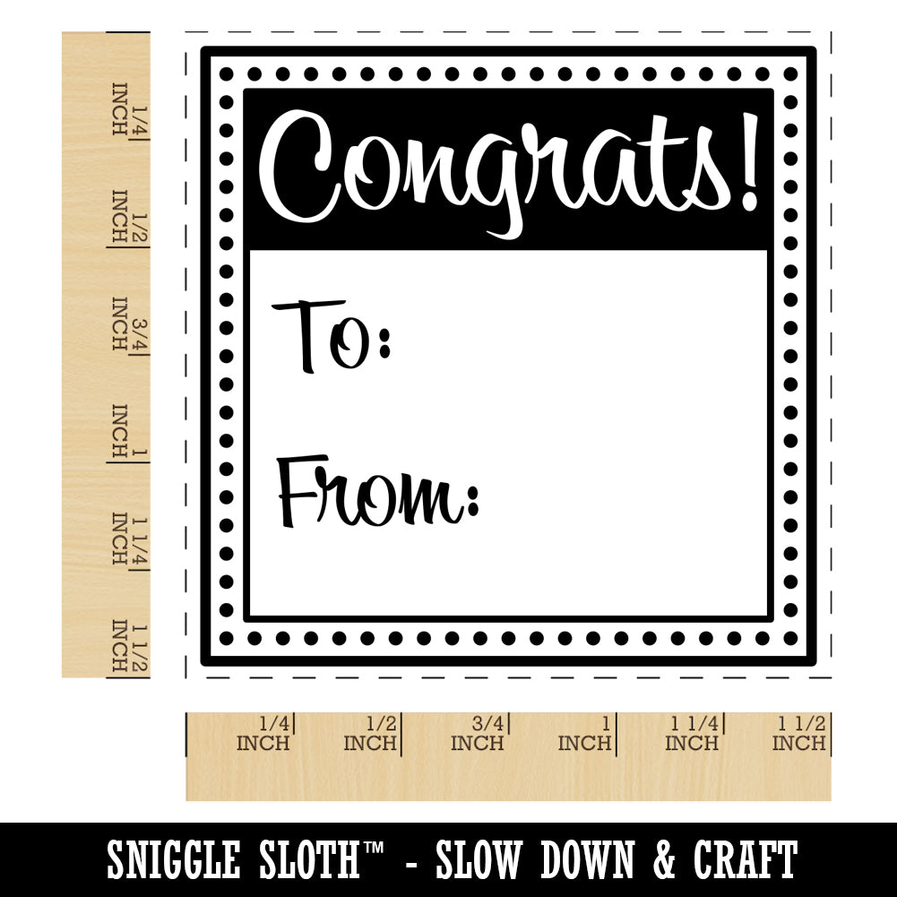 Congrats To From Congratulations Self-Inking Rubber Stamp Ink Stamper ...