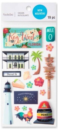 Recollections Key West Dimensional Stickers | Michaels