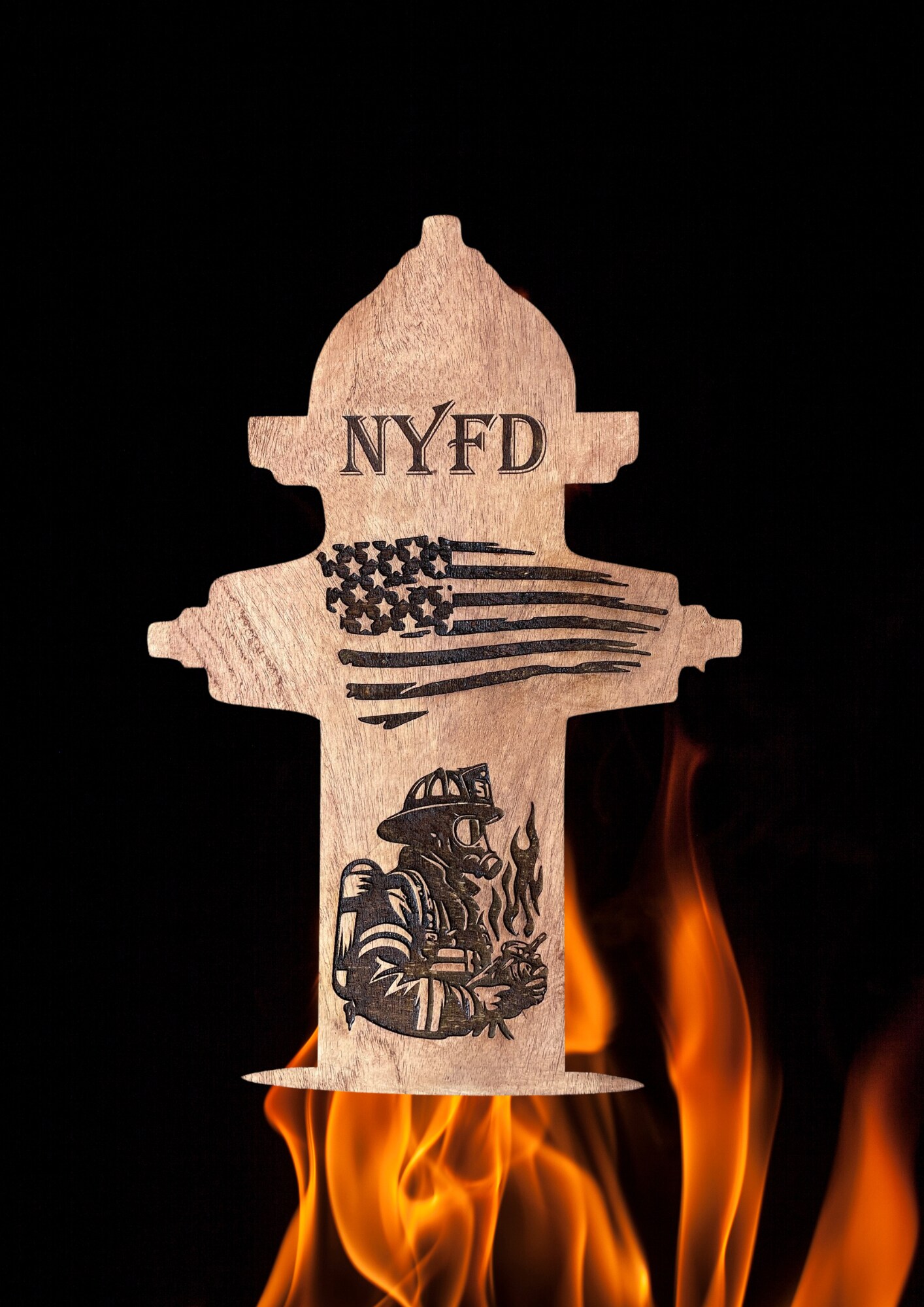 Personalized Firefighter Wood Wall Sign | MakerPlace by Michaels