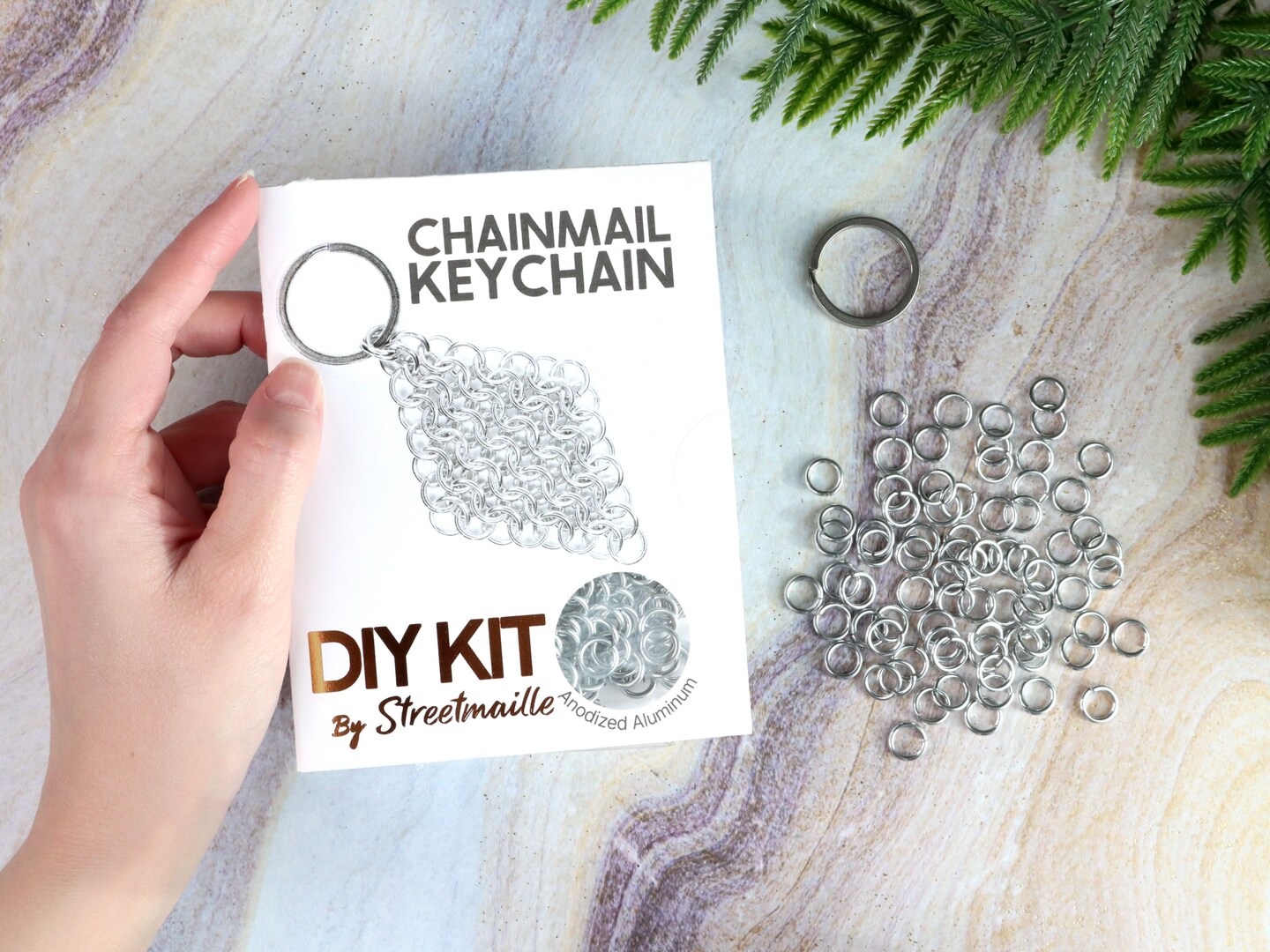 DIY Chainmail Keychain Kit | Craft a Pocket Sized Metal Fidget Toy in ...