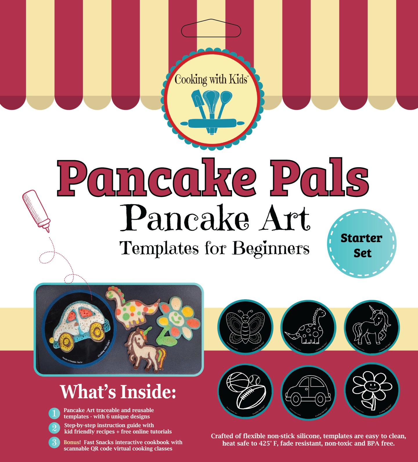 Silicone Pancake Mold Cooking With Kids - Pancake Pals For Children ...