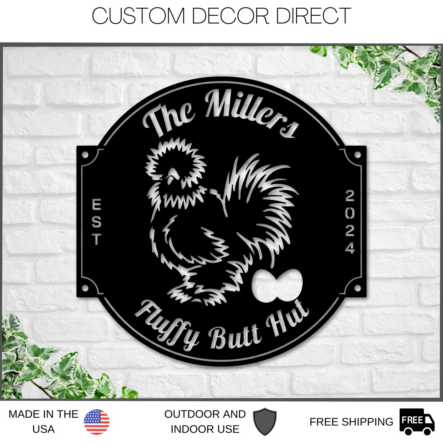 Silkie Chicken Coop Sign, Silkie Hen House Coop Sign, Silkie Chicken ...