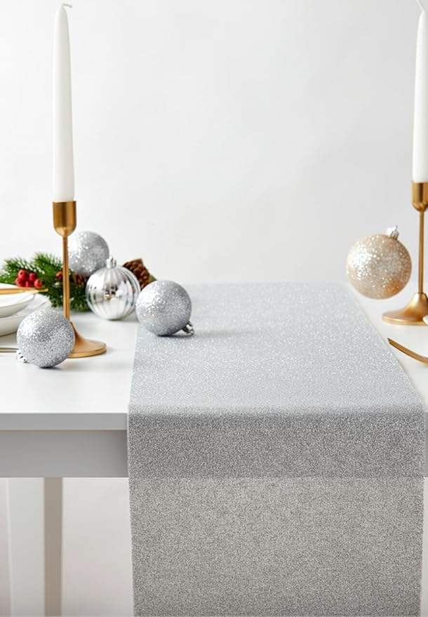 Sparkling Glitter Felt Table Runner | Sparkle Christmas Table Runner ...