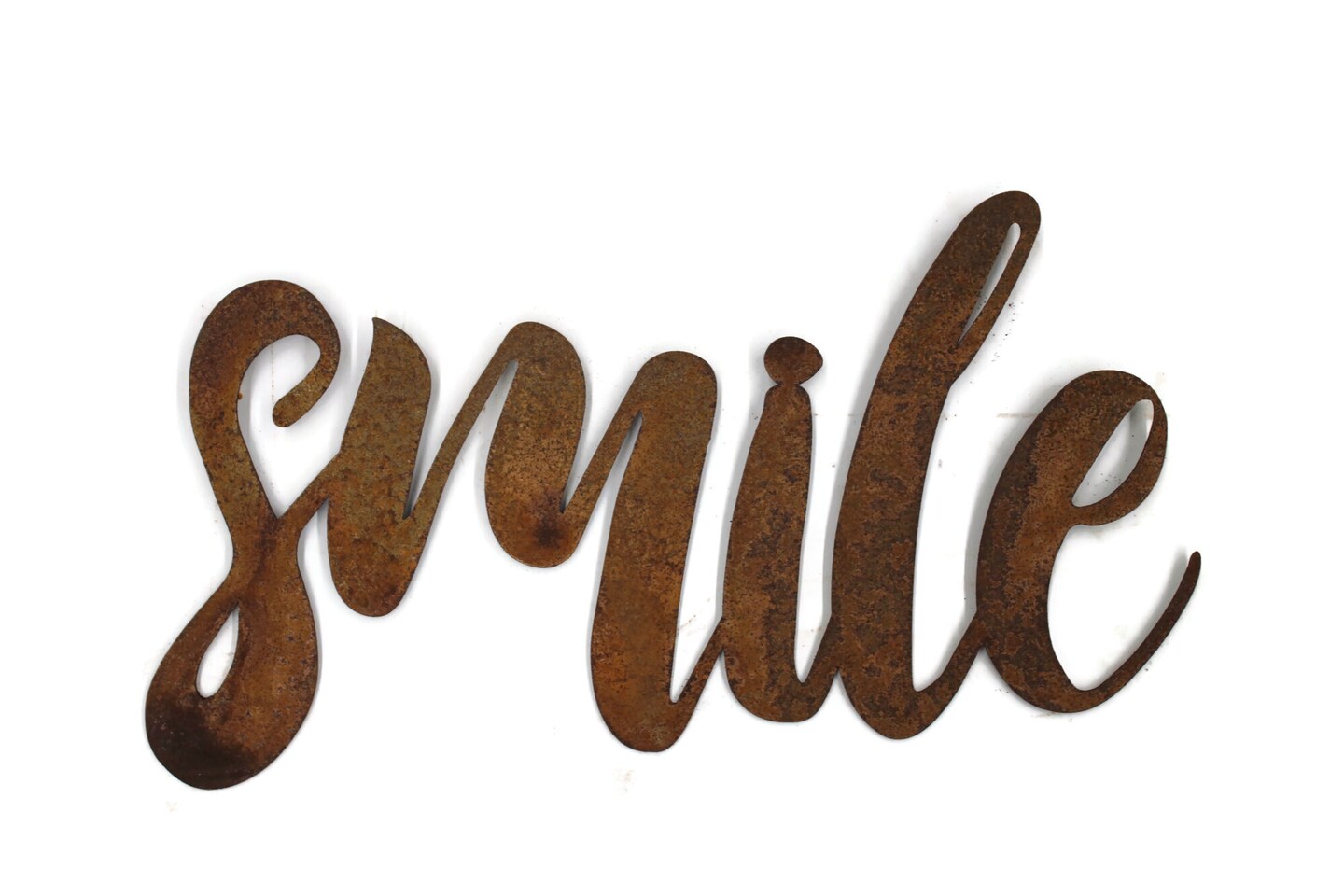 smile Metal Script Word Sign 9.75 to 14 Inches Wide | MakerPlace by ...