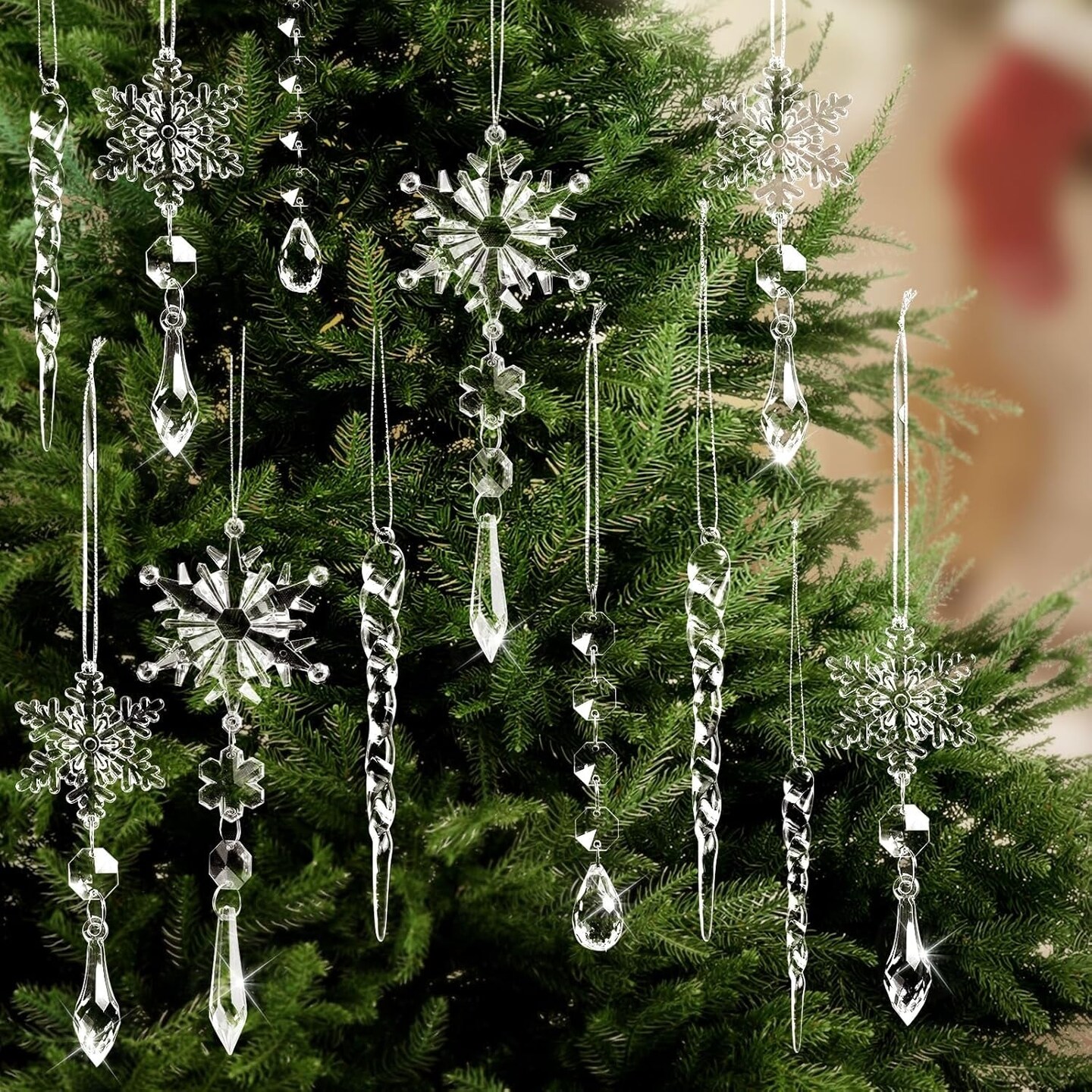 20Pcs Christmas Ornaments Set for Tree Decorations- Hanging Acrylic ...