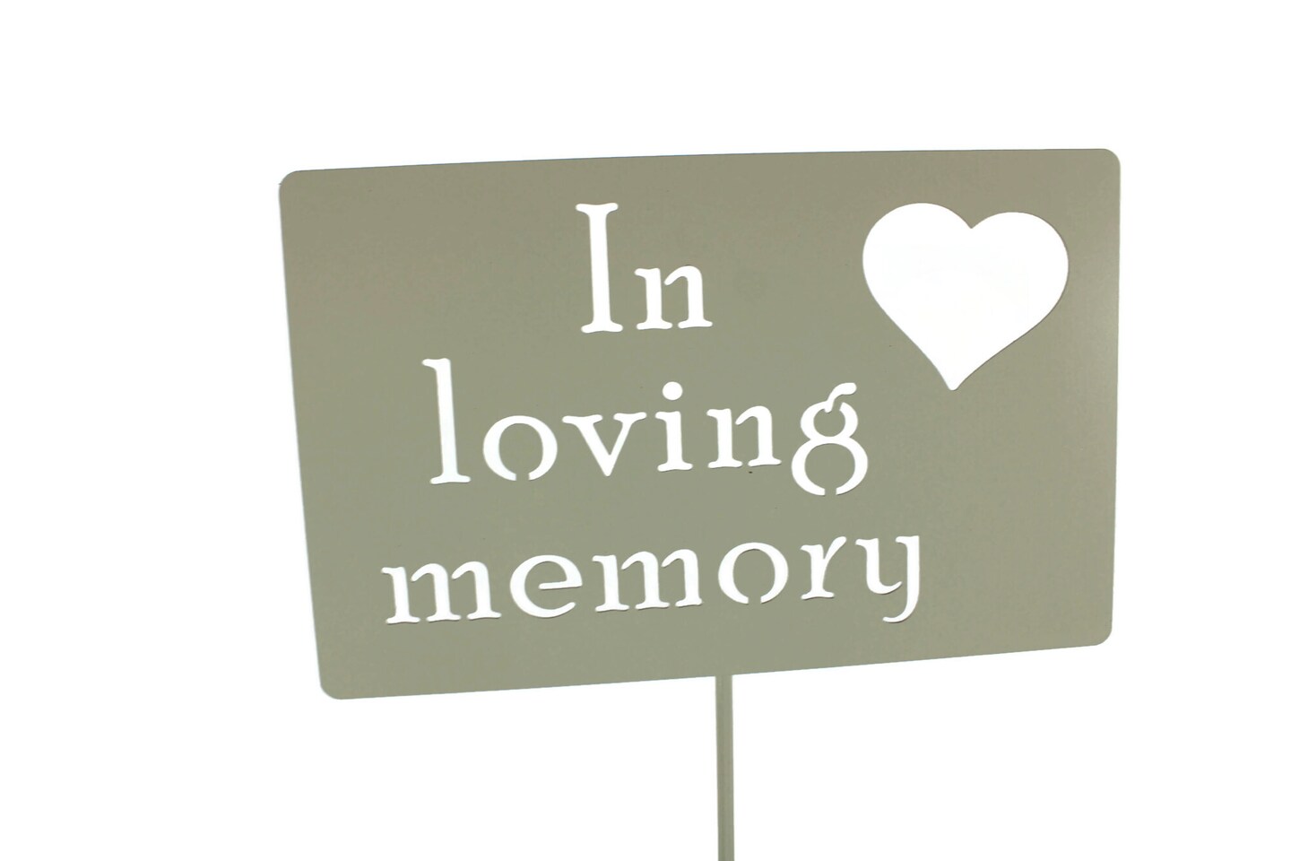 In loving memory Metal Garden Stake Grave Marker Heart Sign 23 to 48 ...