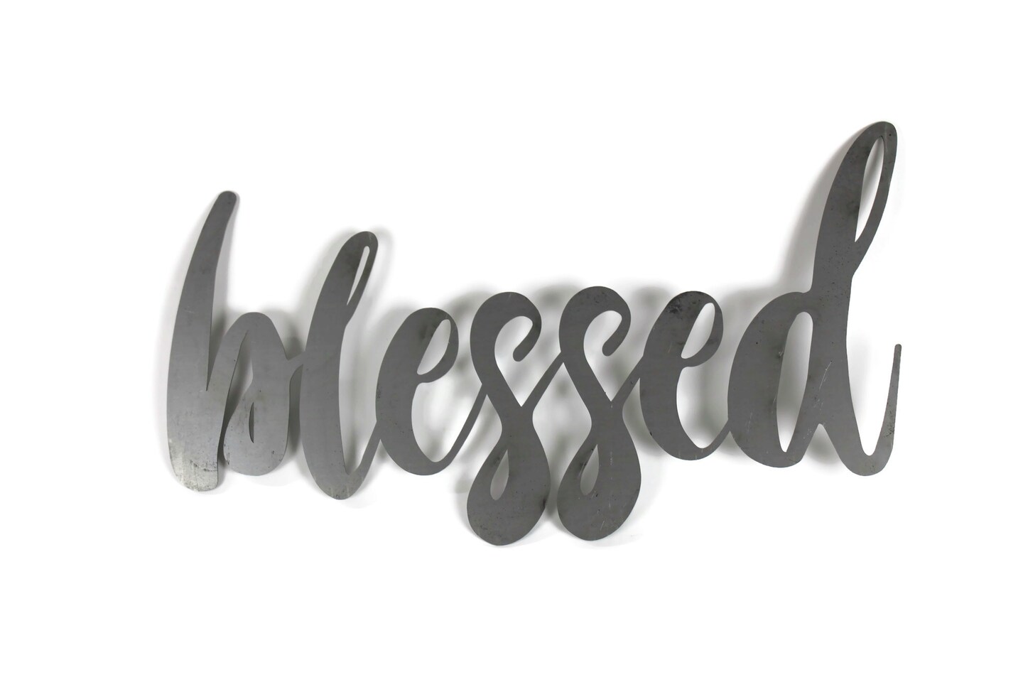 blessed Metal Script Word Sign 14.5 to 17.5 Inches Wide | MakerPlace by ...