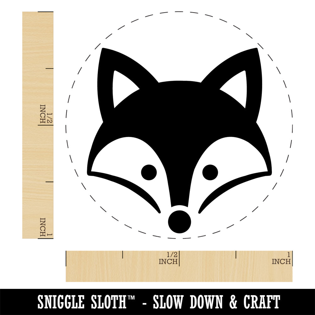 Sweet Fox Head Face Self-Inking Rubber Stamp Ink Stamper for Stamping ...