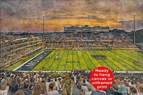 Canvas-Print of ODU Monarchs, S.B. Ballard Stadium , Watercolor Digital ...