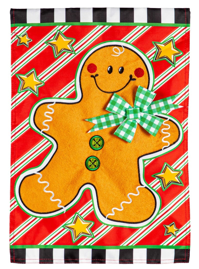 Patterned Gingerbread Man Christmas Garden Flag 2 Sided | Michaels