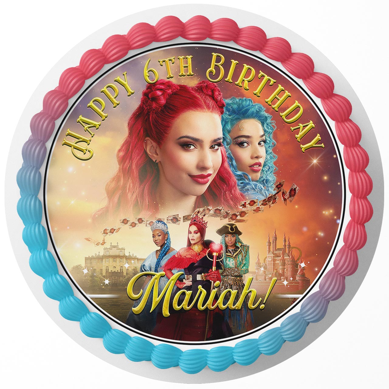 Descendants The_Rise of Red Edible Cake Image Topper Birthday Cake ...