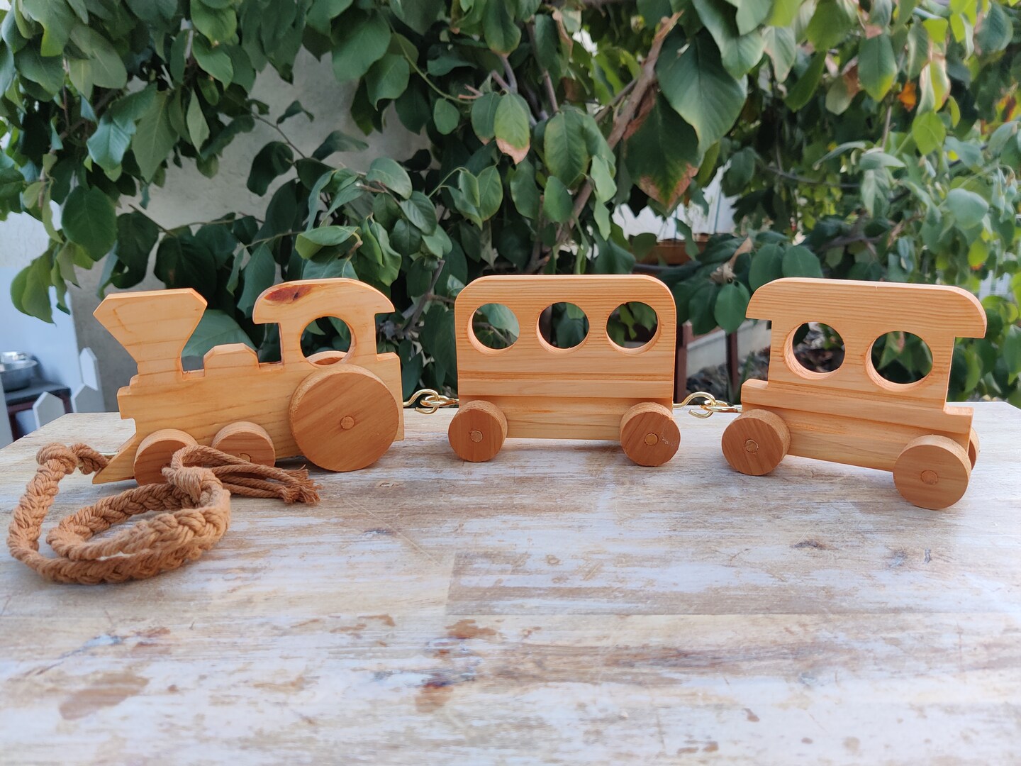 Handmade Wood Pull-Toy Train for Children | MakerPlace by Michaels