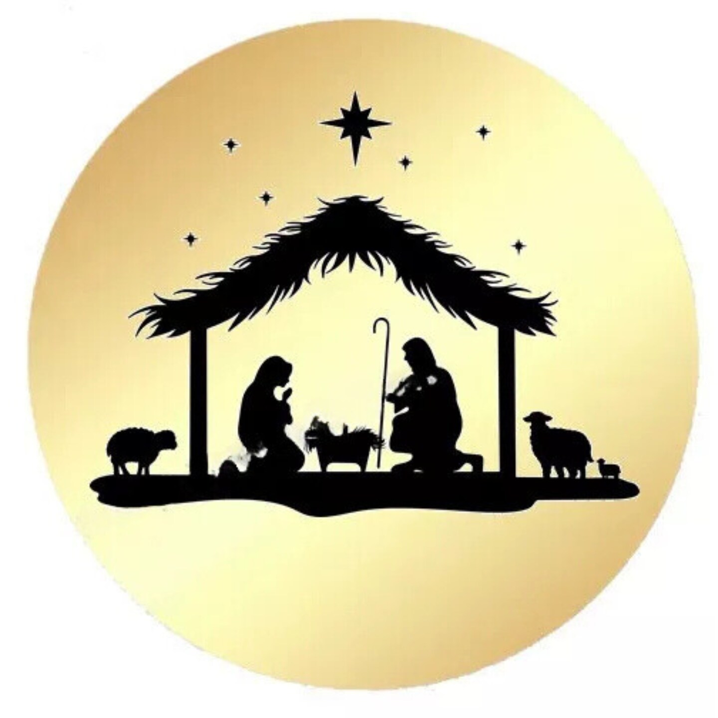 Kitcheniva Christmas Nativity Gold Foil Envelope Seal Stickers 1.2" to ...