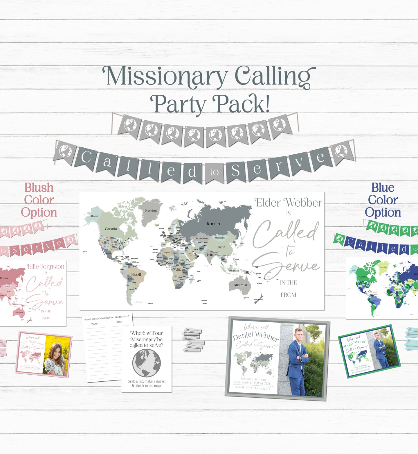Mission Call Party Pack - Mission Call Map - LDS Mission Call Opening ...