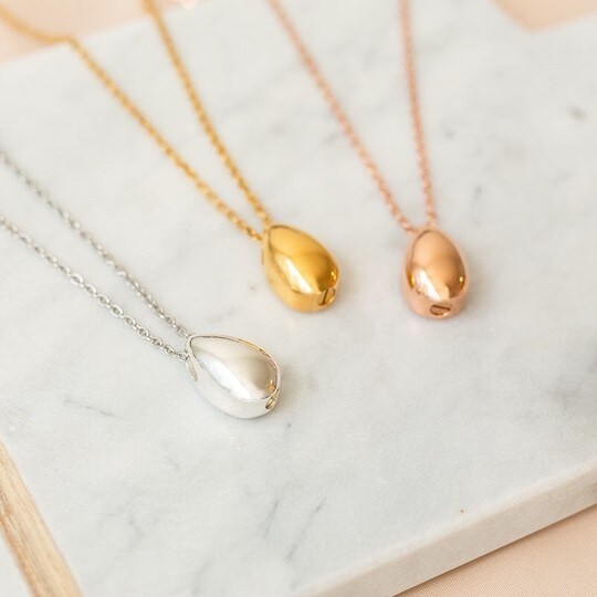 Cremation Urn Necklace, Teardrop Memorial Necklace, Cremation Jewelry ...